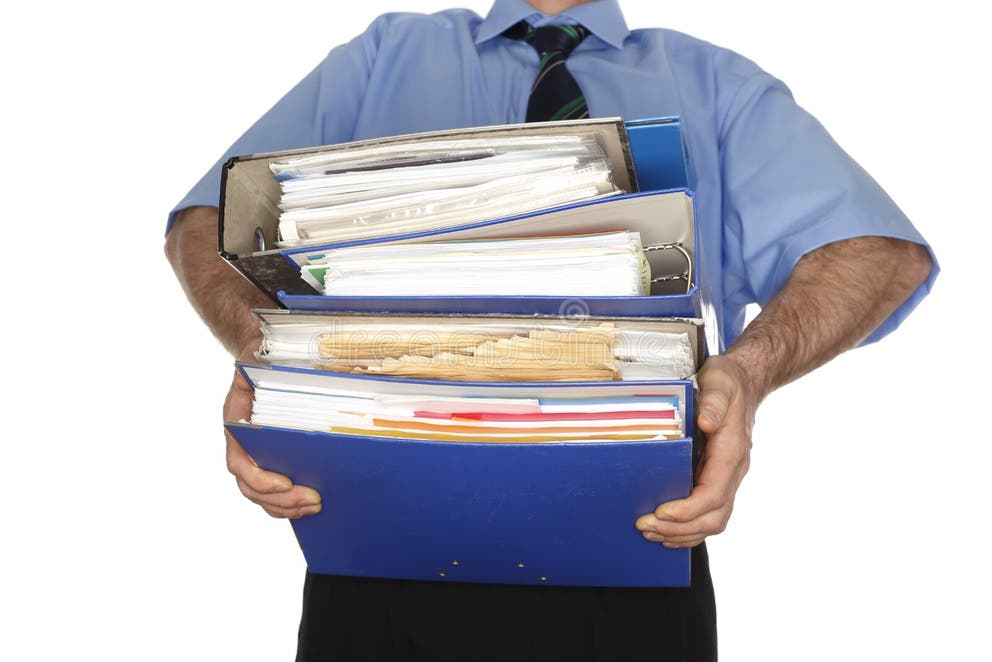 Many different folders stock image. Image of drudgery - 39847129