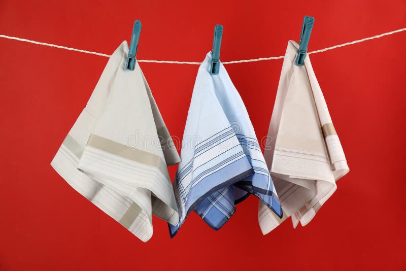 Hanging handkerchiefs stock image. Image of clothing - 45430949