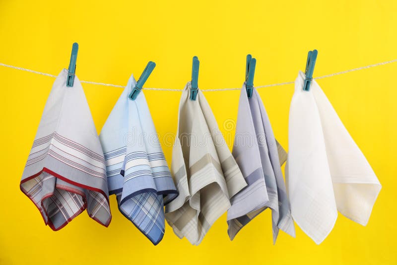 Hanging handkerchiefs stock image. Image of clothing - 45430949