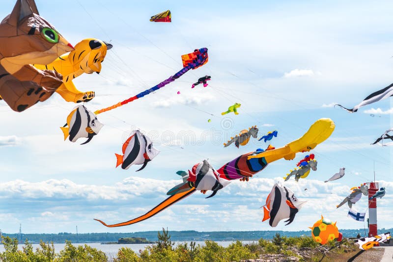 Flying kites in the sky stock photo. Image of kites - 189427746