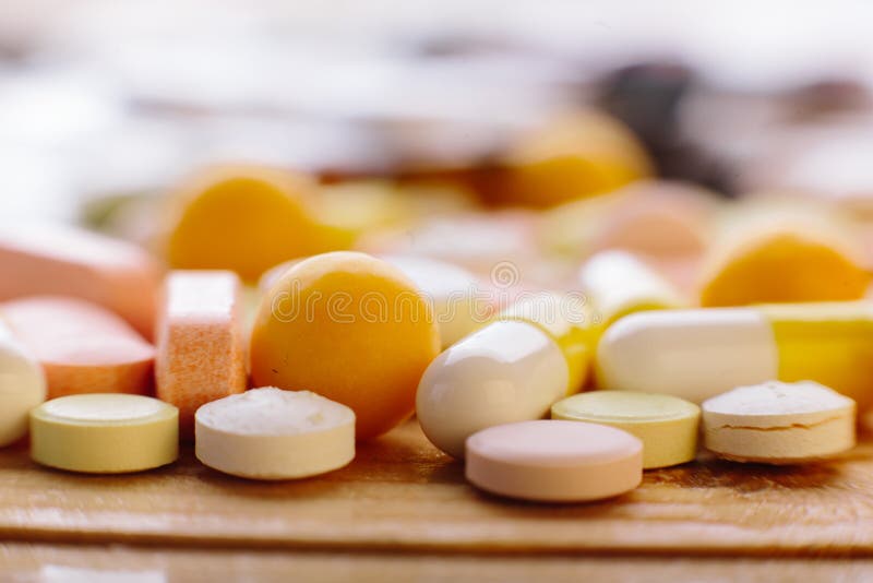 Many Different Medicines, Tablets, Tablets, Capsules. Stock Image ...