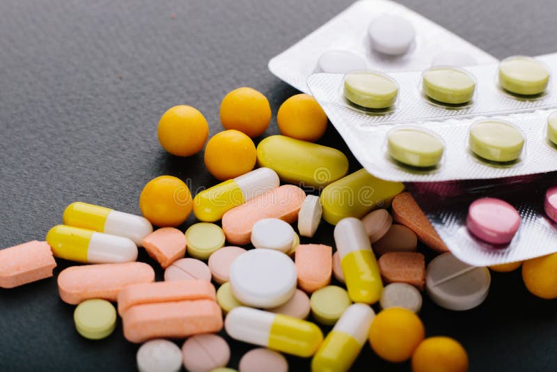 Many Different Medicines, Tablets, Tablets, Capsules. Stock Image ...