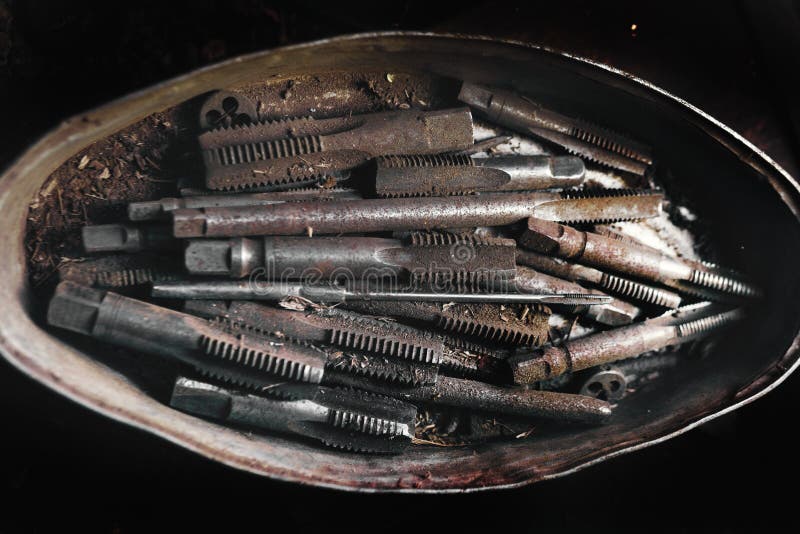 An Old Workshop with a Mess and Lots of Broken Tools. Stock Photo ...
