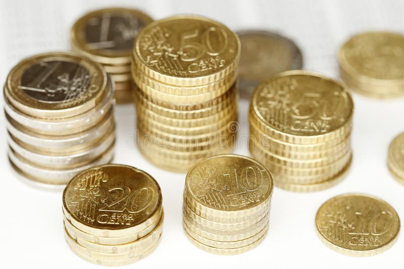 Many different money coins stock image. Image of fortune - 117461651