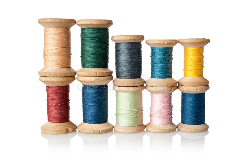 Many Different, Multi-colored Coils, Bobbins, Skeins of Thread for ...