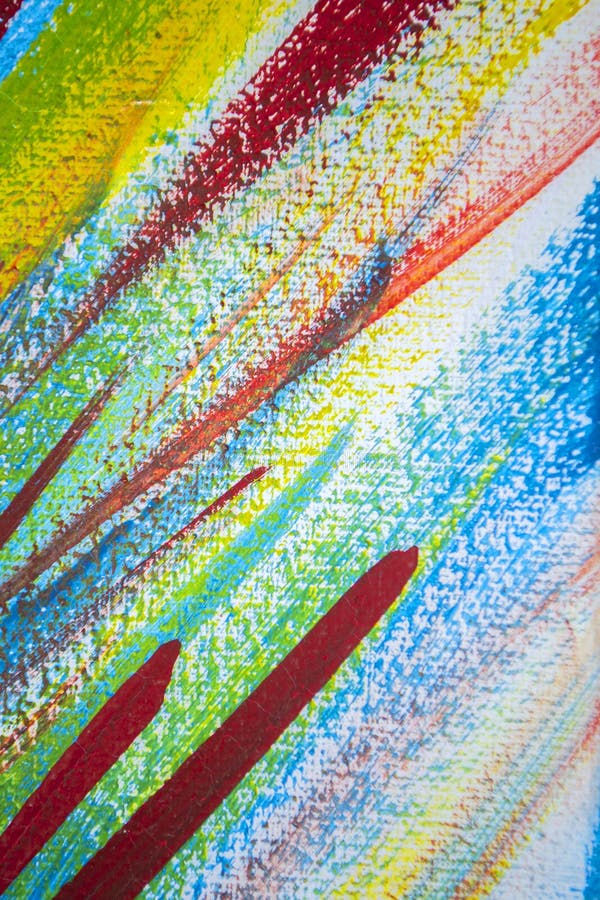 Many Different Multi-colored Lines are Chaotically Drawn with Brush ...