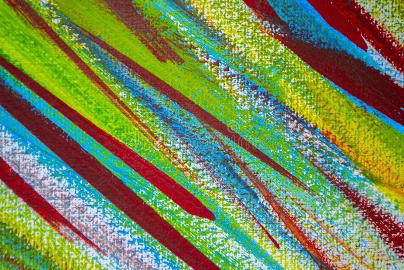 Many Different Multi-colored Lines are Chaotically Drawn with Brush ...