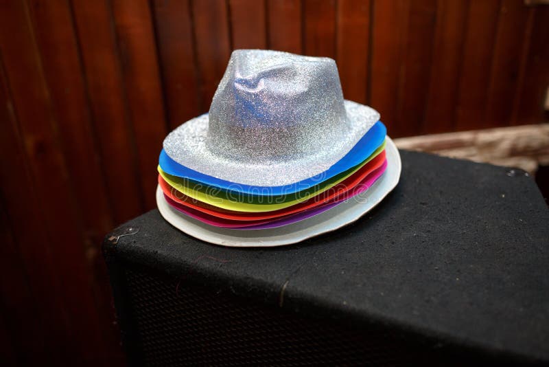 Many Different Nice Color Hats Stock Photo - Image of green, clothing ...