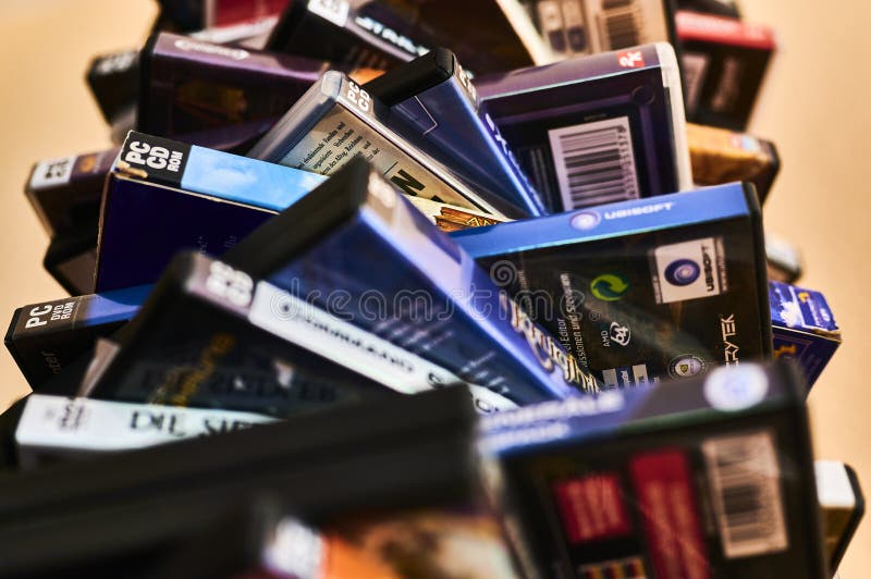 Many Different Packs of Computer Games Editorial Photography - Image of ...