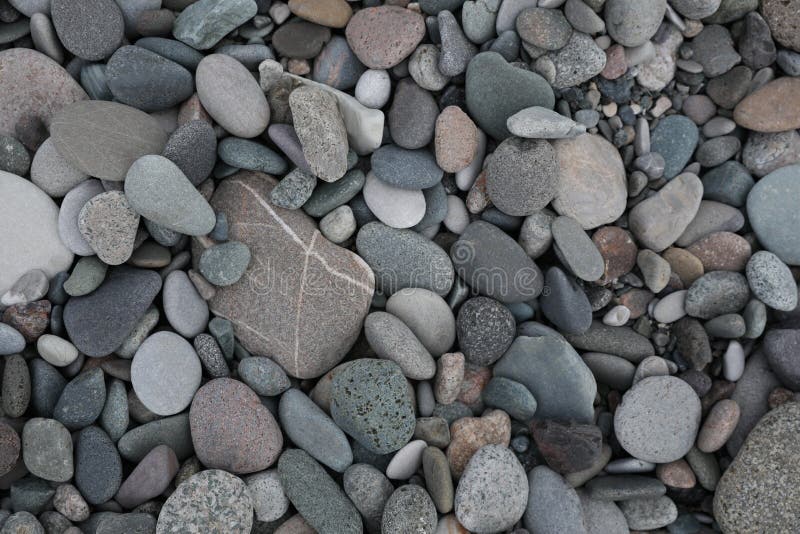 Many Different Pebbles As Background, Top View Stock Image - Image of ...