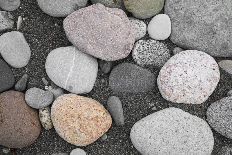 Many Different Pebbles As Background, Top View Stock Image - Image of ...