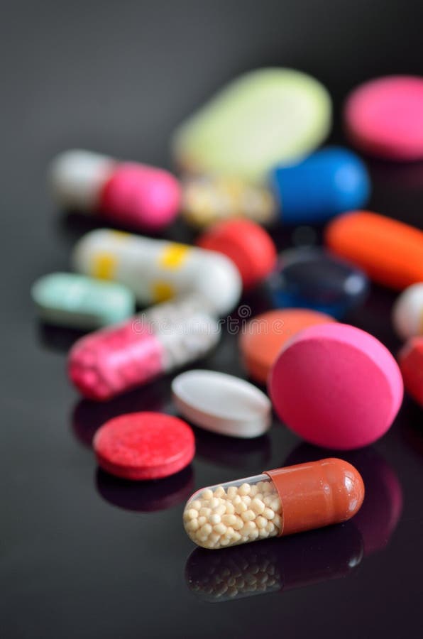 Many Different Pills on Table Stock Image - Image of pharmaceutical ...
