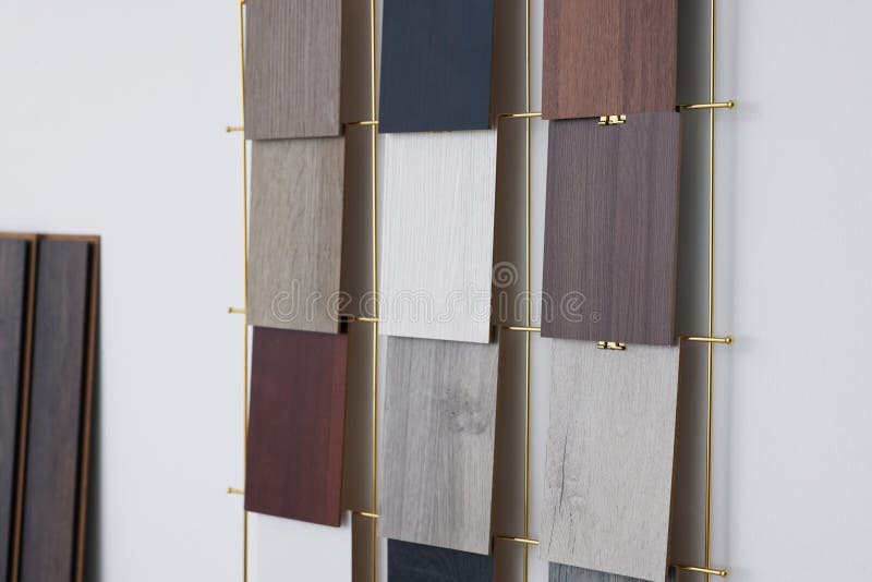 Many Different Samples of Wooden Flooring in Store Stock Photo - Image ...
