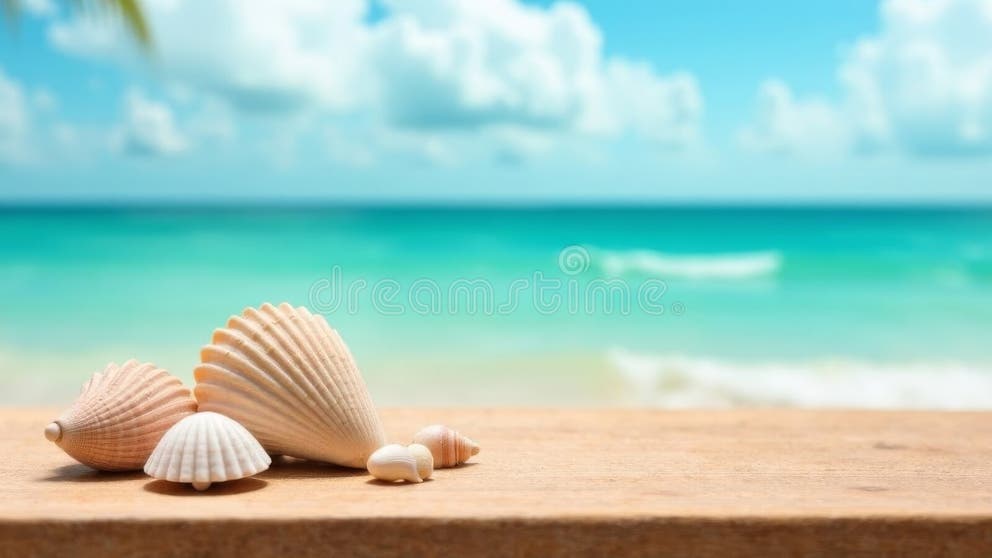 Many Different Shells Lie on the Beach Stock Image - Image of colourful ...
