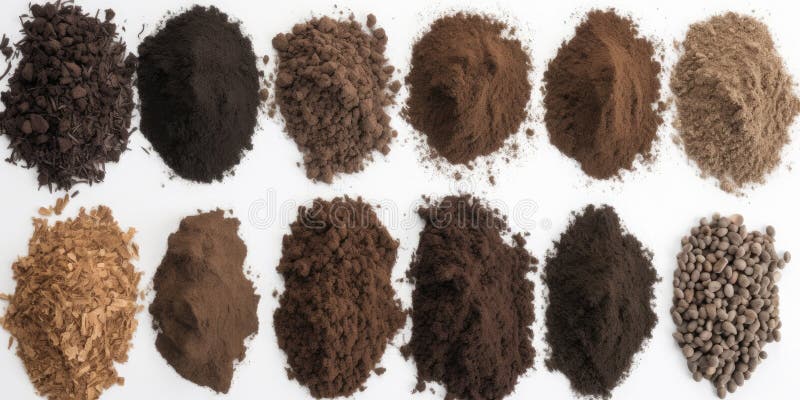 Many Different Soils, Examples of Fertile Ones. Generative Ai Stock ...