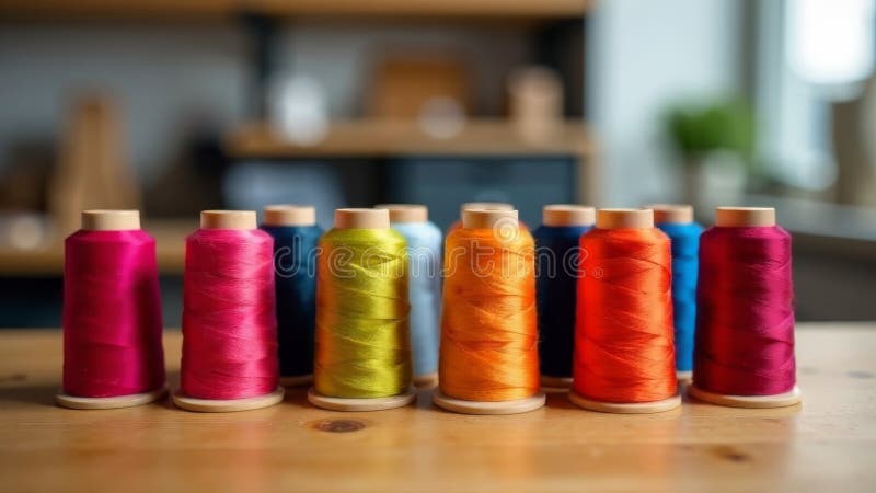 Many Different Spools of Thread in Different Colors Stock Image - Image ...