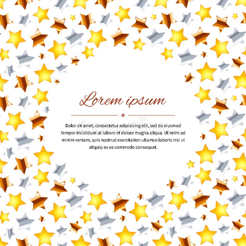 Many Stars Made of Different Metals on White Stock Illustration ...