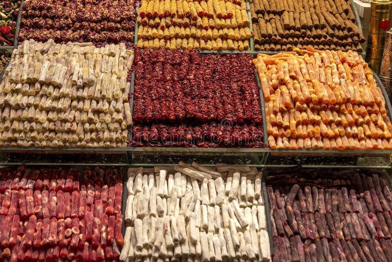 Many Different Sweets in the Market. Stock Image - Image of food ...