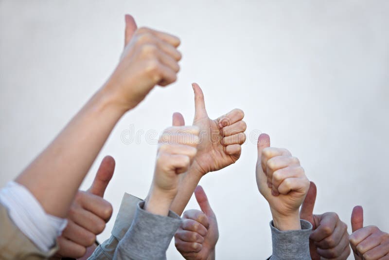 Many thumbs up stock image. Image of hands, people, friendship - 14879099