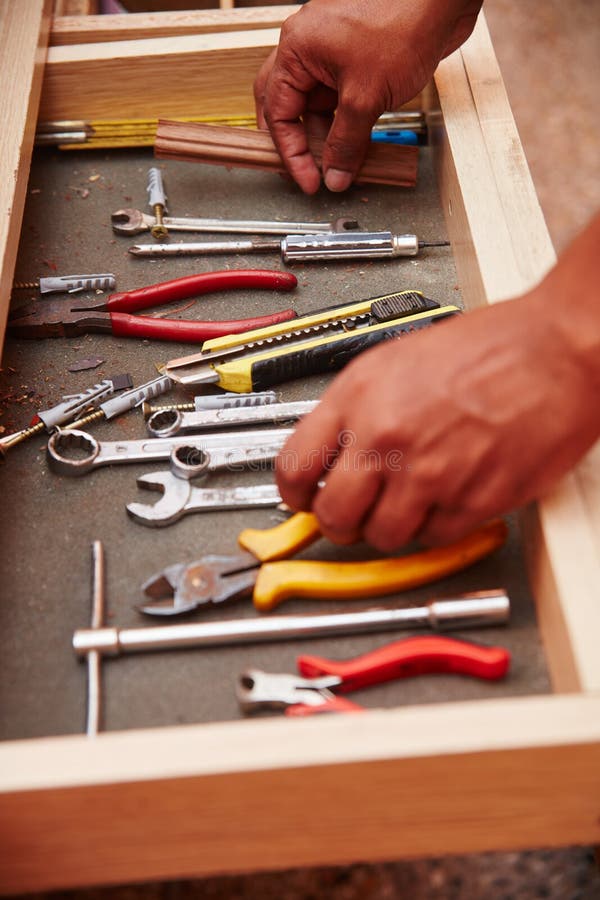 Many Different Tools at Craftsman`s Workshop Stock Photo - Image of ...