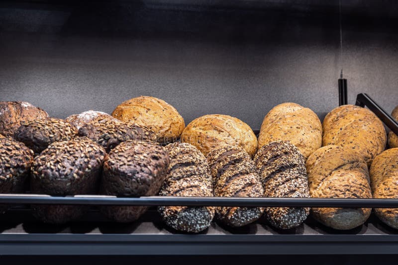 Many Different Types of Bread. Wholegrain, Round, Rolls and Loaves ...