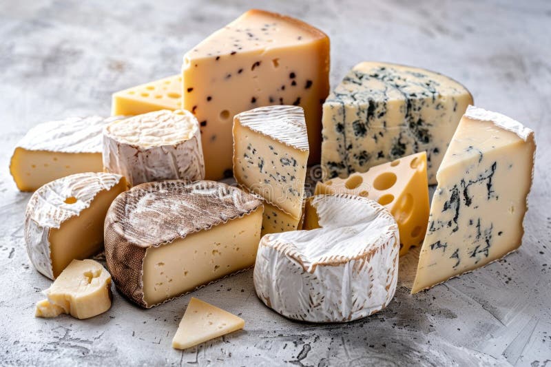 Many Different Types of Cheese Stock Image - Image of delicatessen ...