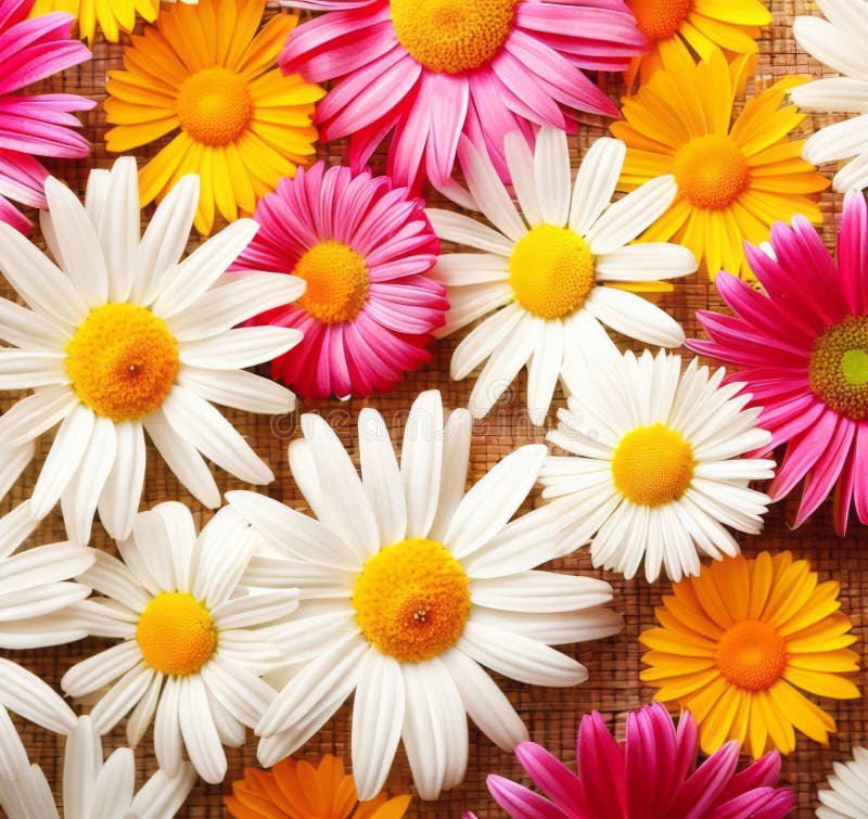 Many Different Types of Flowers on the Table Stock Image - Image of ...
