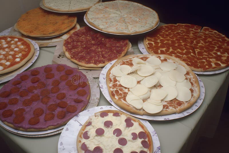 Many Different Types of Pizza. Neural Network AI Generated Stock ... Many Different Types of Pizza. Neural Network AI Generated Stock ...