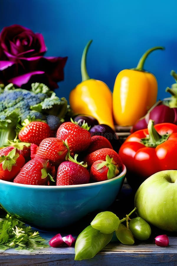 Many Different Types of Vegetables on the Table Stock Illustration ...