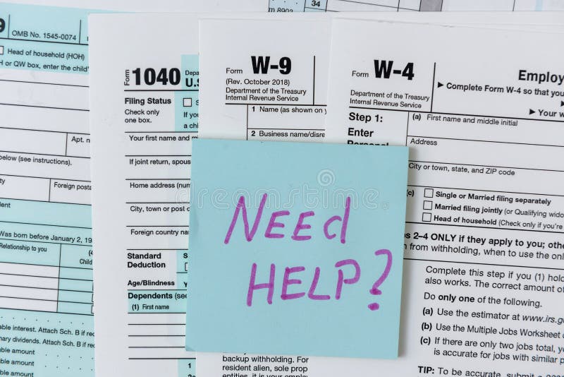 Many Different Usa Tax Form. W4 W9 and 1040 Form for Fill in April ...