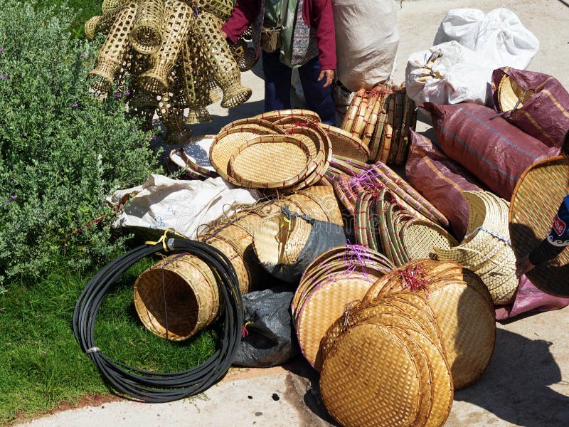 Many Different Wicker Baskets and Traditional Wickerwork on the Market ...