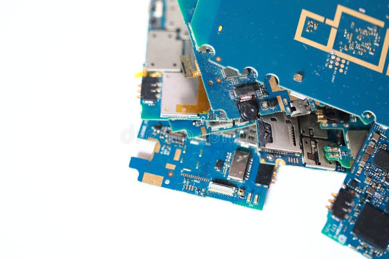 Many Discarded Circuit Boards. Chip, Circuitry Stock Photo - Image of ...