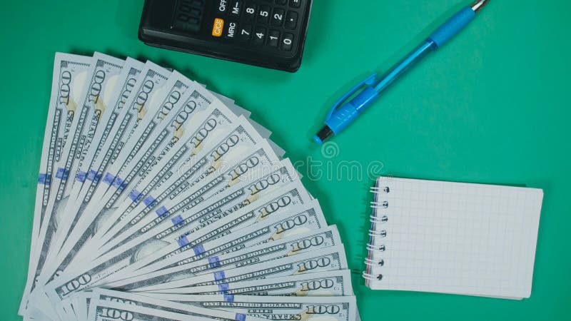 Many Dollar Money Create Pattern, Make Design Shape Picture. Top View ...