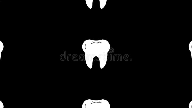 Many Drawn Teeth in Animation on a Black Background Stock Video - Video ...