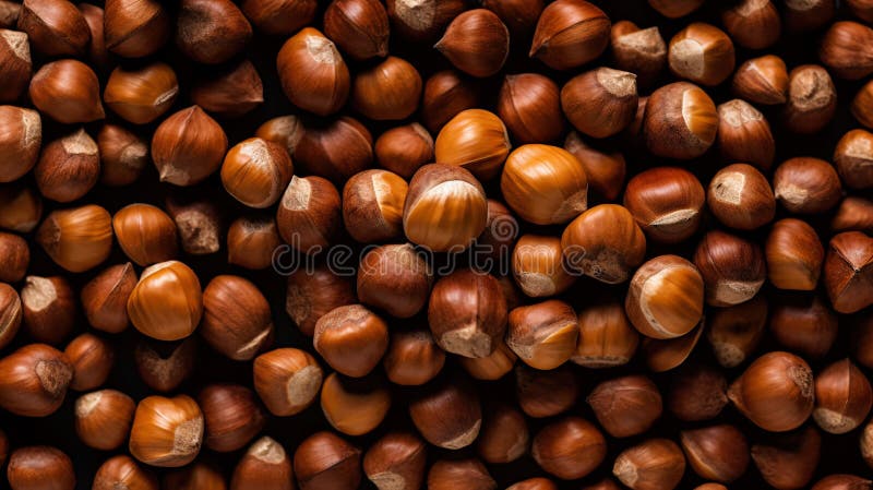 Many Dried Acorn Nuts Background. Top View on Large Group of Nuts Stock ...