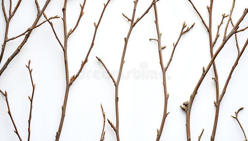 Many Dry Tree Twigs on White Background Stock Photo - Image of wood ...