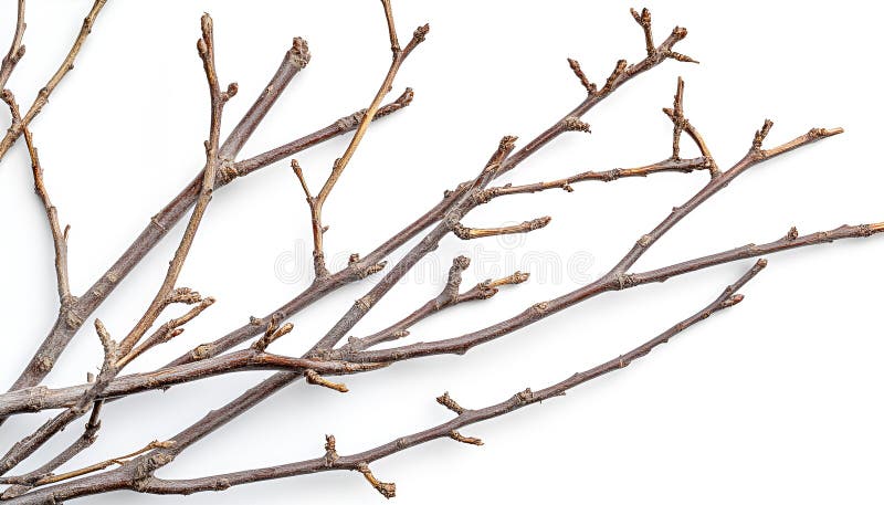 Many Dry Tree Twigs on White Background Stock Photo - Image of nature ...