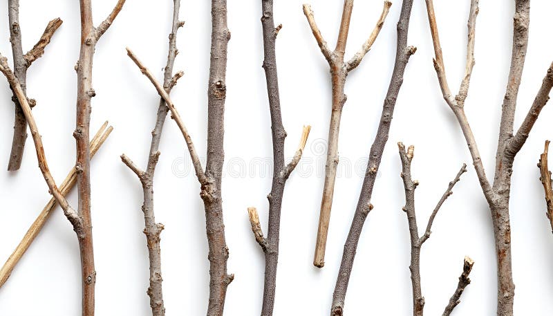 Many Dry Tree Twigs on White Background Stock Photo - Image of twig ...