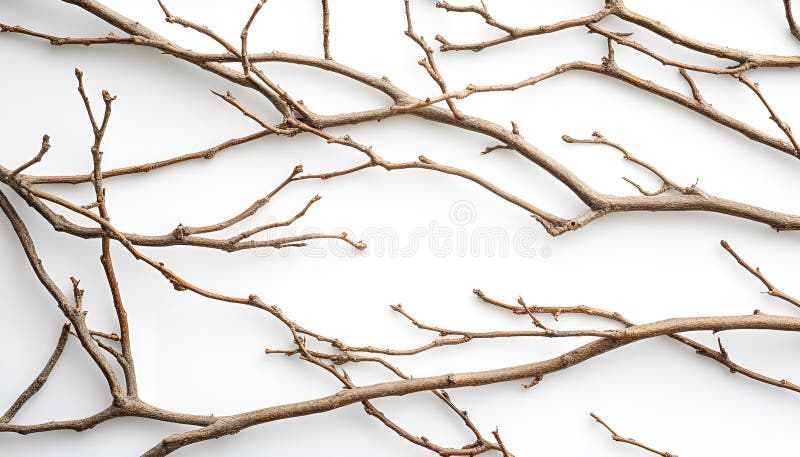 Many Dry Tree Twigs on White Background Stock Photo - Image of seasonal ...