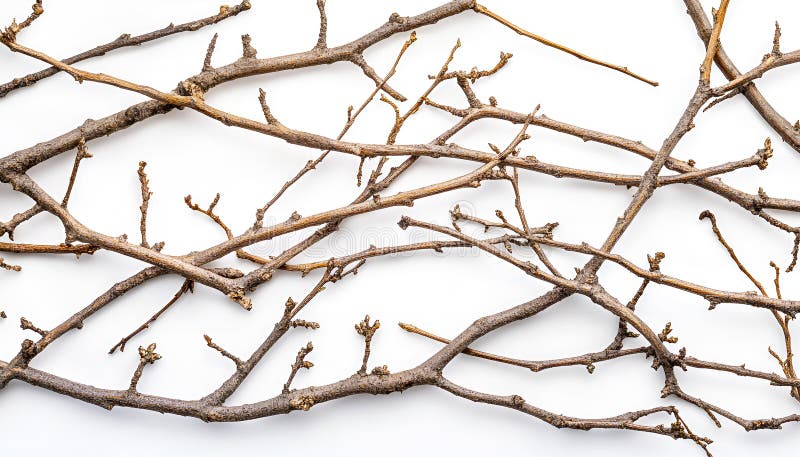 Many Dry Tree Twigs on White Background Stock Photo - Image of wooden ...