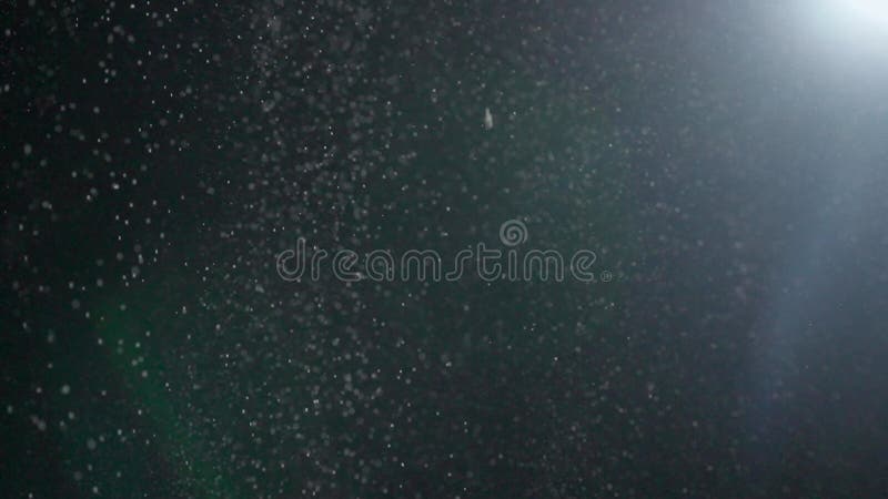 Many Dust Particles Powder Floating Falling on Empty Black Contrast ...