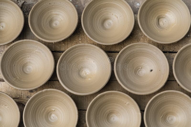 Many Earthen Pots or Clay Pots are Kept for Drying in the Sun in the ...