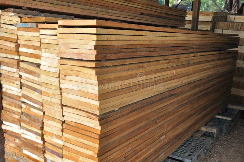 Many Edging Board in Stacks. Stock Image - Image of natural, plank ...