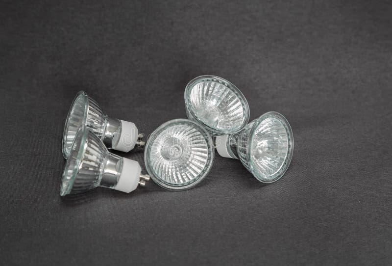 : Many Electrical Small Bulbs, Lights, on Dark Grey Background Stock ...