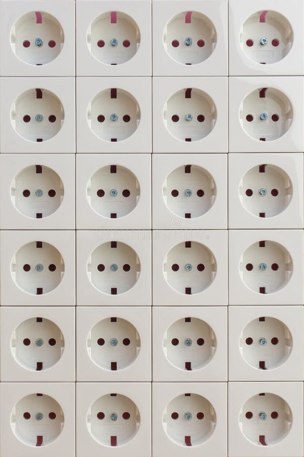Electrical Socket Outlets Texture Stock Photo - Image of nick, contact ...