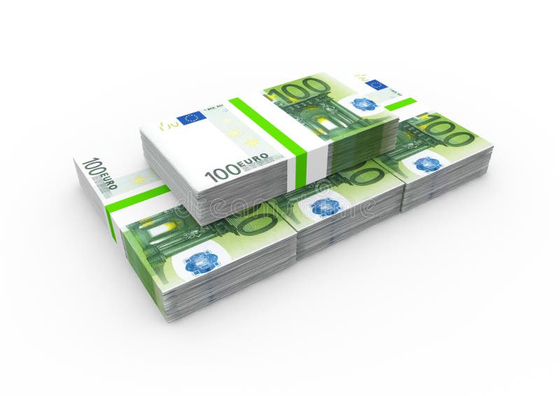 Many euro bundles stock illustration. Illustration of money - 34550127