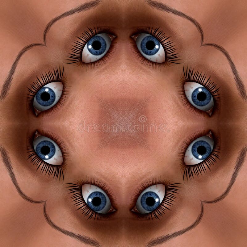 Many Eyes Seamless Tile Pattern Background Stock Illustration ...