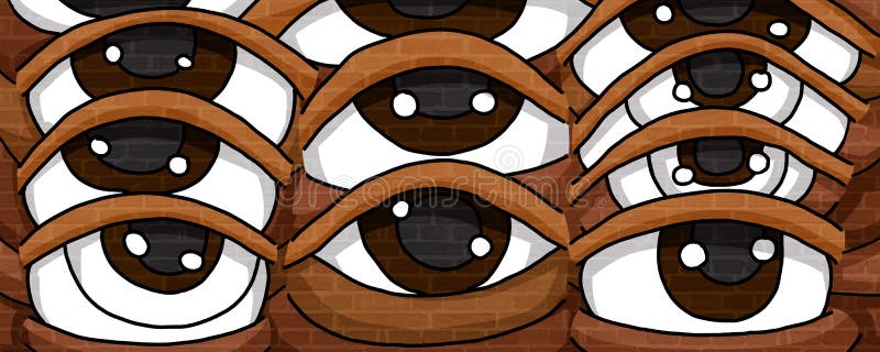 Many Eyes Pattern Design Background Wall Paint Stock Illustration ...