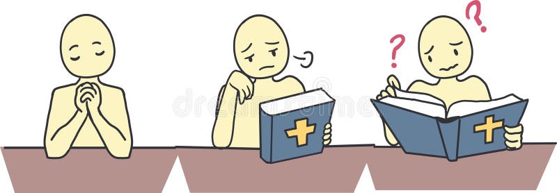 The Many Faces of Faith a Believer Progress Art Stock Vector ...