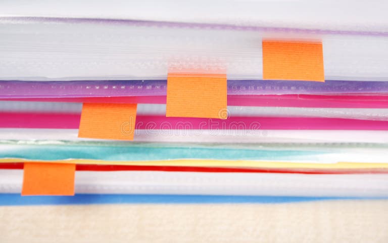 Many Files and Sticky Notes Stock Image - Image of data, business: 21318045